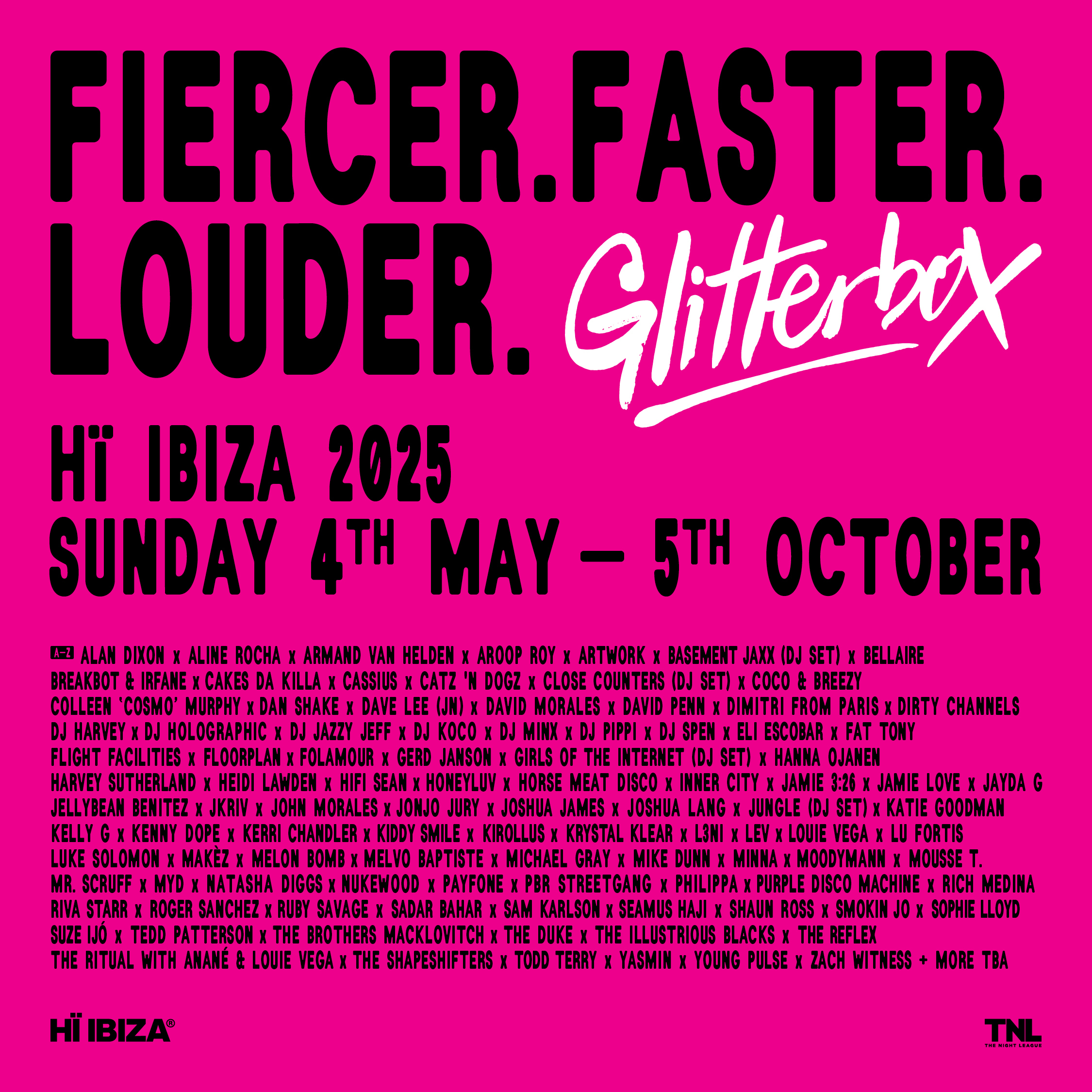 Full Line-up for Glitterbox's 2025 Season at Hï Ibiza | Glitterbox™